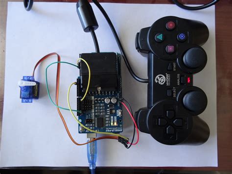 Arduino Controlling Servo With Ps2 Controller Program With Visuino Trybotics