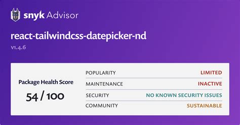 React Tailwindcss Datepicker Nd Npm Package Snyk