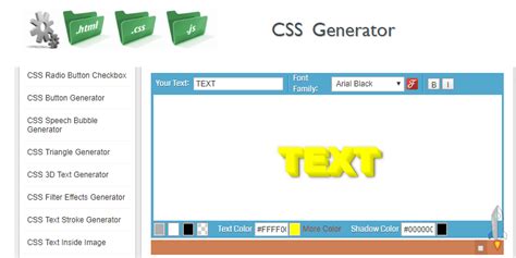 Css Code Generator程式碼產生器，製作文字textbox圖片等css特效and動畫。