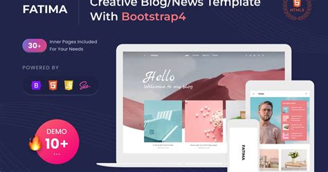 Fatima Personal Blog Template Site Templates Landing Page Templates Ft Blog And Resume Envato