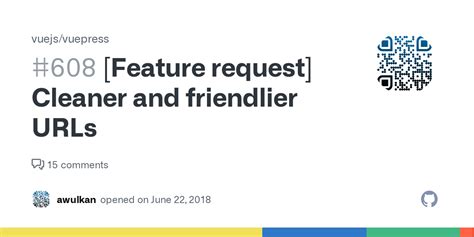 Feature Request Cleaner And Friendlier URLs Issue Vuejs Vuepress GitHub
