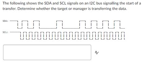 Solved The Following Shows The Sda And Scl Signals On An I2c