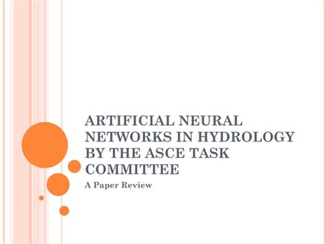 artificial neural networks in hydrology ppt computer networking