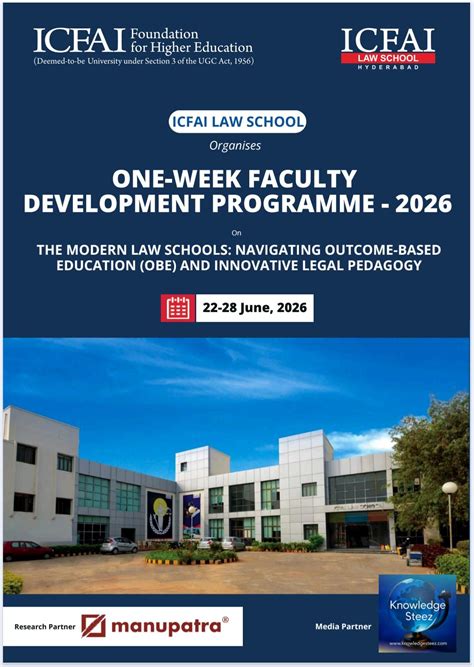 One Week Faculty Development Programme 2026 On The Modern Law Schools