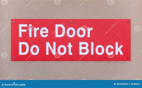 Fire Door Signage On Fire Safety Exit Door Stock Photo Image Of White Exit