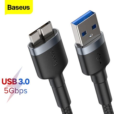 Baseus USB To Micro B Cable GB Fast USB Type A Micro B Data Cable For Samsung HDD External