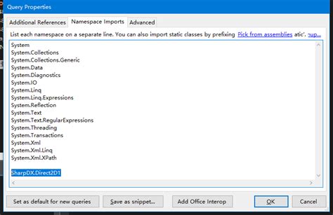 Namespace Import Incorrect In Certain Scenario — Linqpad