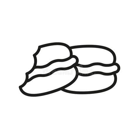 Macaroon Food Beverage Icon Vector Basic Design Simple And Modern Stock