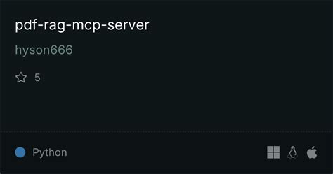 Schema PDF RAG MCP Server Glama Schema PDF RAG MCP Server Glama