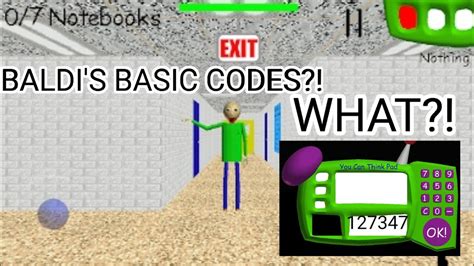 Baldi Basics Codes Youtube