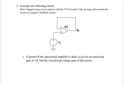 Solved 3 Consider The Following Circuit Hints Suggest
