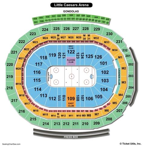 Detroit Red Wings Seating Chart Educational Chart Resources