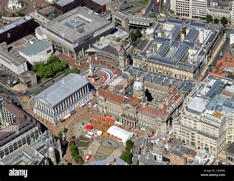Aerial Image Of Birmingham City Centre With Victoria Square Birmingham