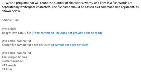 Solved 1 Write A Program That Will Count The Number Of