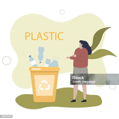 폐기물 분리 재료별로 쓰레기를 분류하고 컬러 쓰레기통을 유형화하는 것은 평평한 벡터 그림입니다 개념에 대한 스톡 벡터 아트 및 기타 이미지 Istock