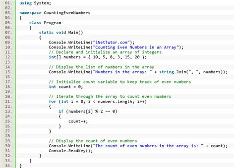 Counting Even Numbers In An Array