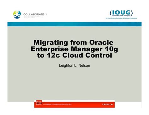 Migrating From Oracle Enterprise Manager 10g To 12c Cloud Control Pdf