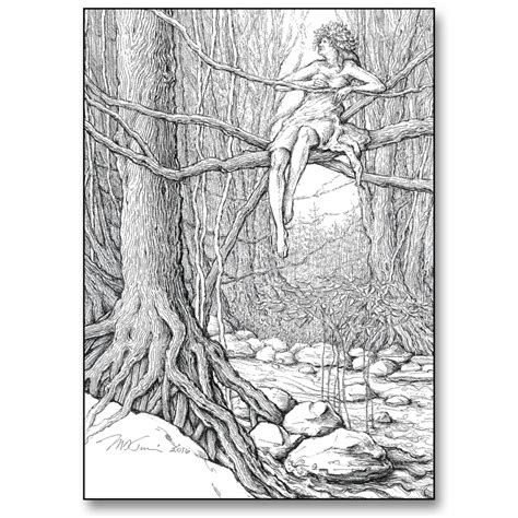 Wood Nymph Card Mark Tucci Illustrations