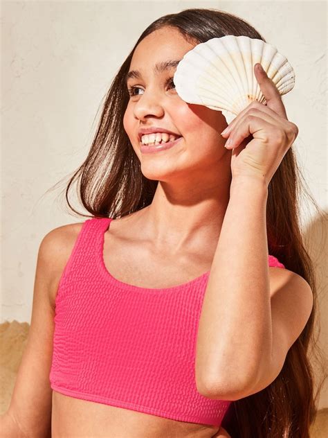 Buy Lipsy Pink Scoop Neck Textured Bikini 5 16yrs From Next Ireland