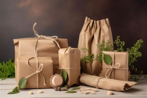Premium Photo Ecofriendly And Sustainable Packages Ai Generated