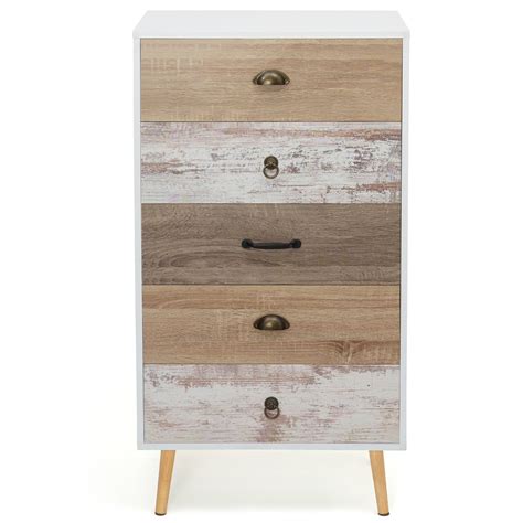 Chiffonnier Scandinave 5 Tiroirs Bahia Id Market
