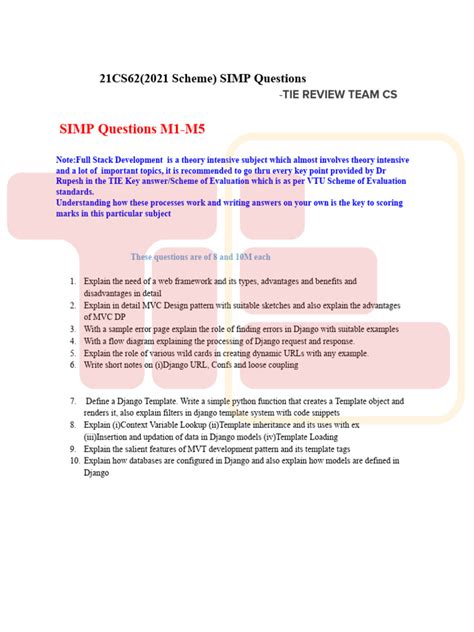 21cs62 Simp Pdf