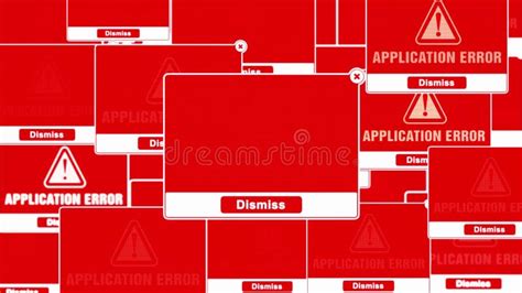Application Error Alert Warning Attack On Screen World Map Loop Motion