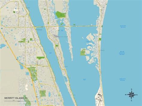 Merritt Island Road Map