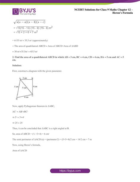 Ncert Solutions Class 9 Maths Chapter 12 Herons Formula