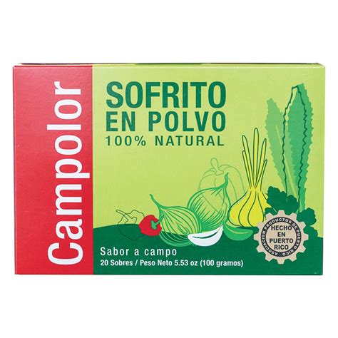 Sofrito En Polvo Campolor Tgf4 Puerto Rico 1 Pack 20 Sobresitos