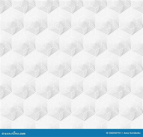 Abstract Hexagonal Geometric Pattern Background Stock Illustration