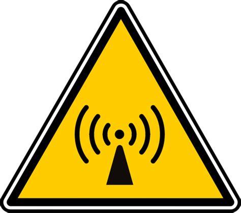 Vector Image Of Triangular Radio Signal Warning Sign Public Domain Vectors