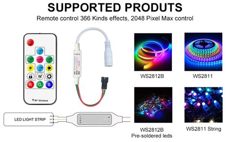 Amazon Com RGBZONE RF PIN LED Controller RF Wireless Remote Control DC V V V Mini LED