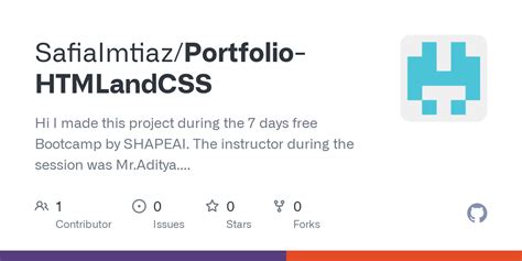 github safiaimtiaz portfolio htmlandcss hi i made this project