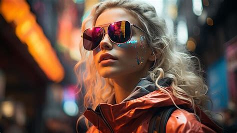 Girl Street Style Portrait Premium Ai Generated Image