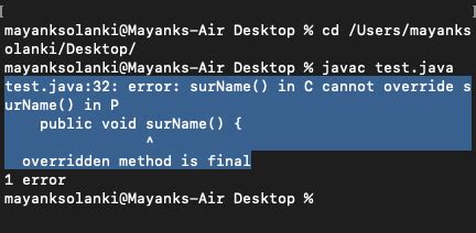 Protected Vs Final Access Modifier In Java GeeksforGeeks