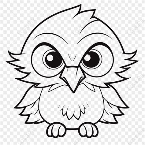 아기 만화 올빼미 색칠 페이지 개요 스케치 드로잉 벡터라인 아트개요 예술 Png 일러스트 무료 다운로드 Lovepik