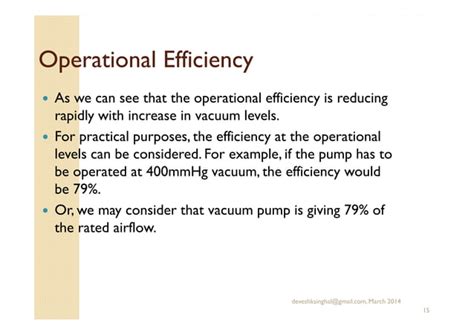Determination Of Vacuum Pump Operational Efficiency Pdf