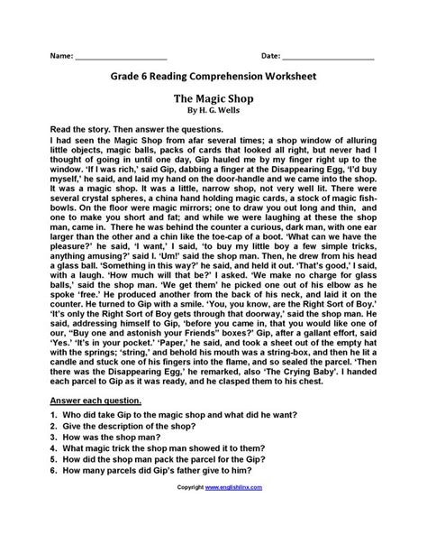 8th Grade Reading Comprehension Worksheets Printable And Enjoyable