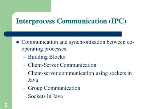 Ppt Interprocess Communicationpc Powerpoint Presentation Free Download Id5585278