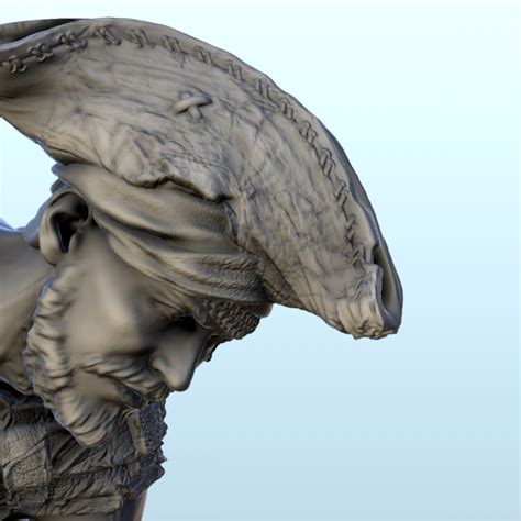 3d Printable Pirate Digging With Shovel With Treasure Chest 1