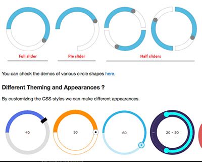 Round Slider HTML Lion