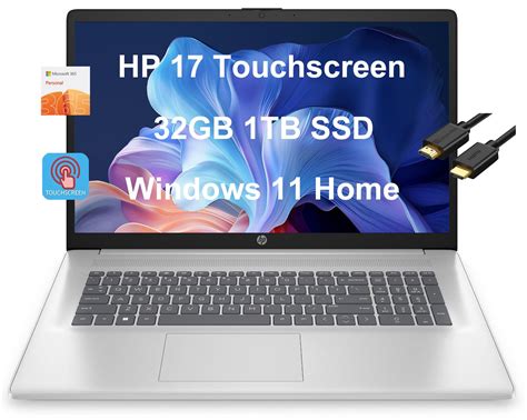 Amazon Com HP 17 Laptop 17 3 HD Touchscreen Intel Pentium N5030 32GB RAM 1TB SSD Home
