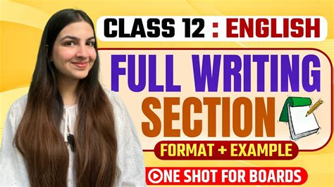 Class 12 English Writing Section One Shot Boards 2024 Format