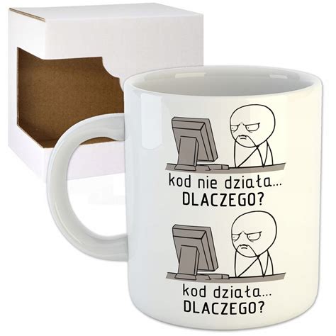 Śmieszny Kubek Dla Informatyka Programisty InŻyniera Mem Prezent