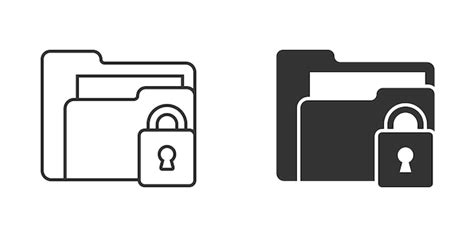 Premium Vector Files Folder Permission Icon In Flat Style Document Access Vector Illustration