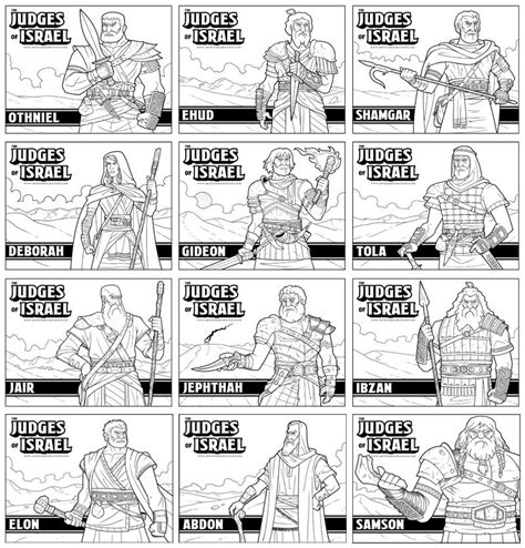 The Judges Of Israel Coloring Pages By Artistxero On Deviantart Artofit