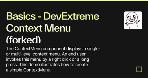 Basics Devextreme Context Menu Forked Codesandbox