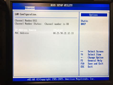 Ipmi Remote Management Missing Options For Ip Address In Bios