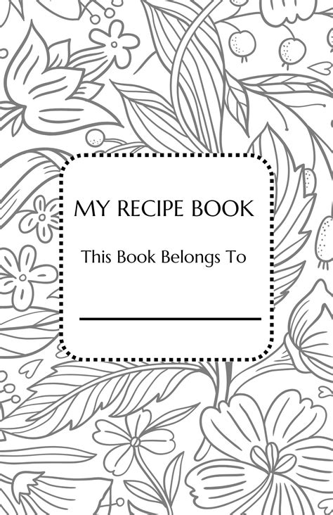 My Recipe Book Template And Printable Empty Recipe Book Etsy